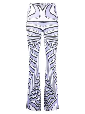 MAISIE WILEN Abstract-print Flared Trousers