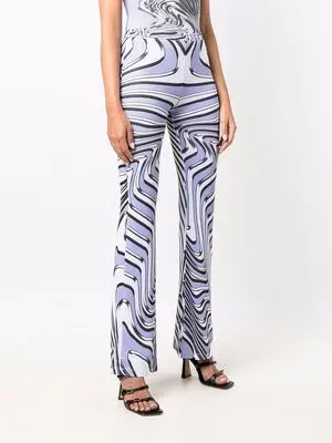 MAISIE WILEN Abstract-print Flared Trousers