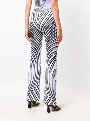 MAISIE WILEN Abstract-print Flared Trousers
