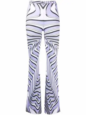 MAISIE WILEN Abstract-print Flared Trousers