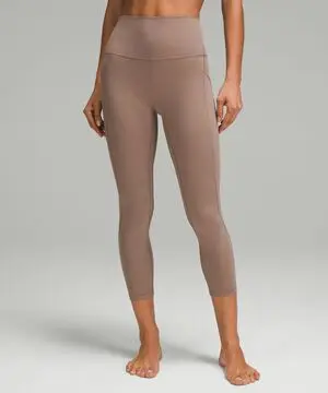 Lululemon Lululemon Align™ High-Rise Crop With Pockets 23" Taupetastic