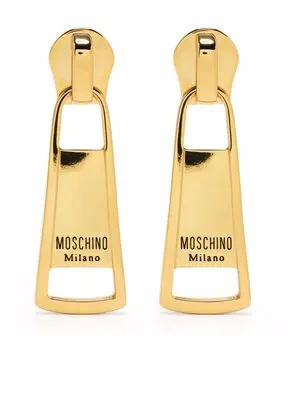 Moschino Oversize Zipper Clip-on Earrings