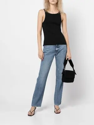 NILI LOTAN Ribbed Tank Top - Black