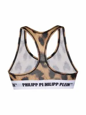 Philipp Plein Leopard Print Racerback Bra