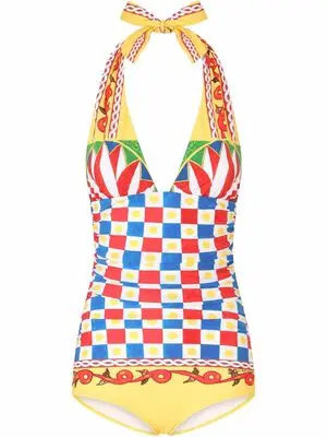 Dolce & Gabbana Carretto-print Swimsuit