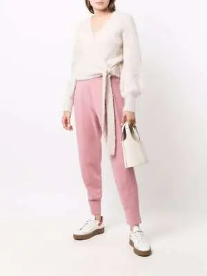 Alberta Ferretti Cashmere-wool Blend Knit Joggers