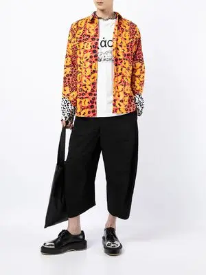 Comme Des Garçons X Filip Pagowski Print Cut-out Cuff Shirt