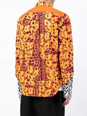 Comme Des Garçons X Filip Pagowski Print Cut-out Cuff Shirt