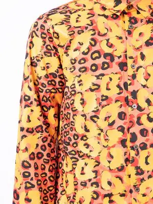 Comme Des Garçons X Filip Pagowski Print Cut-out Cuff Shirt