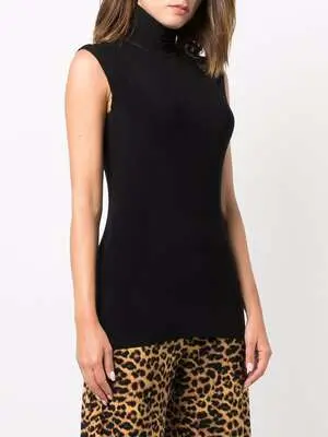 Norma Kamali Roll-neck Sleeveless Top