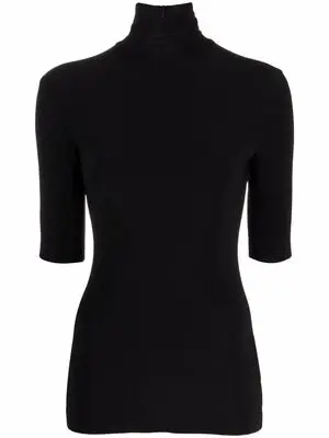 Norma Kamali Roll-neck Knitted Top