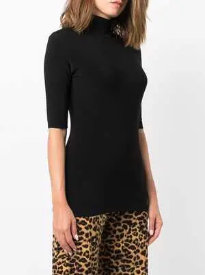 Norma Kamali Roll-neck Knitted Top