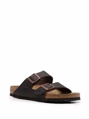 BIRKENSTOCK Arizona Oiled Leather Sandals - Brown