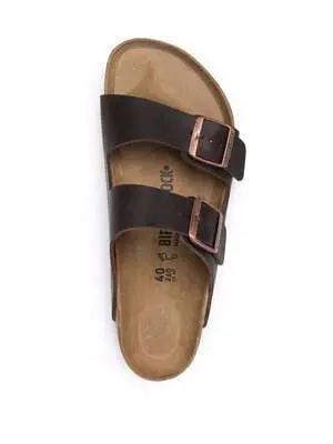 BIRKENSTOCK Arizona Oiled Leather Sandals - Brown