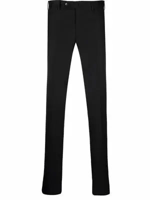 PT TORINO Pressed-crease Slim-fit Tailored Trousers - Black
