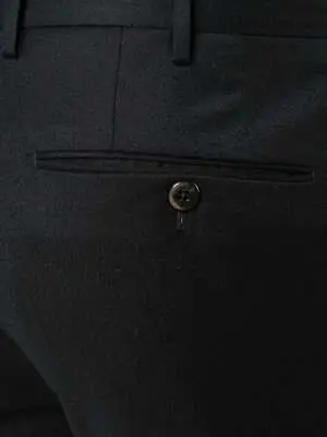 PT TORINO Pressed-crease Slim-fit Tailored Trousers - Black