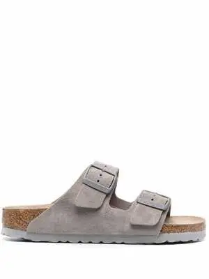 BIRKENSTOCK Arizona Suede Sandals - Grey