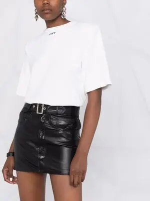 MANOKHI Leather Mini Skirt