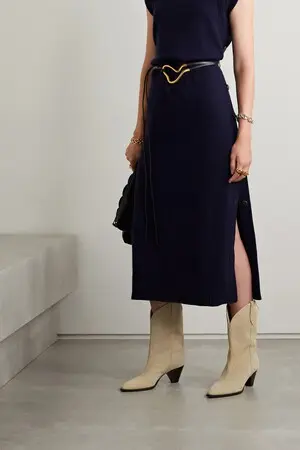 Isabel Marant Étoile Luliette Embroidered Suede Ankle Boots
