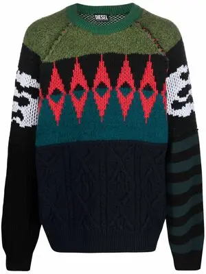 DIESEL® Patchwork Knitted Jumper