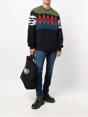 DIESEL® Patchwork Knitted Jumper