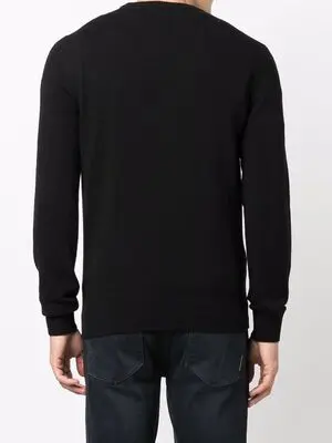 Dolce & Gabbana Embroidered Virgin Wool Jumper - Black