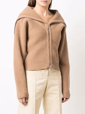 AMBUSH Folded-collar Zipped Cardigan