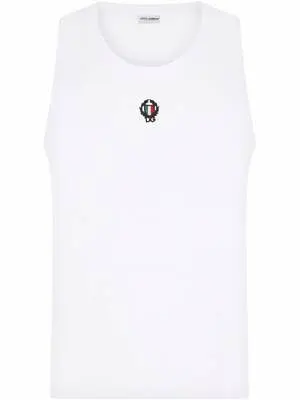 Dolce & Gabbana Stretch Cotton Tank Top - White