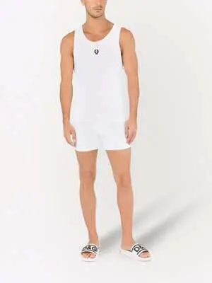 Dolce & Gabbana Stretch Cotton Tank Top - White
