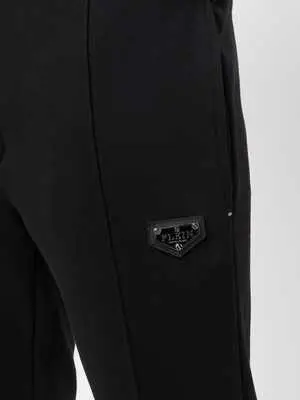 Philipp Plein Logo-patch Cotton Track Pants - Black