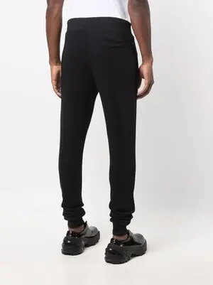 Philipp Plein Logo-patch Cotton Track Pants - Black