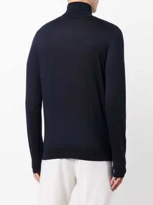Fedeli Roll-neck Knitted Jumper - Blue