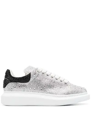 Alexander McQueen Oversized Crystal-embellished Sneakers - White