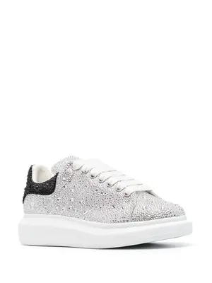 Alexander McQueen Oversized Crystal-embellished Sneakers - White