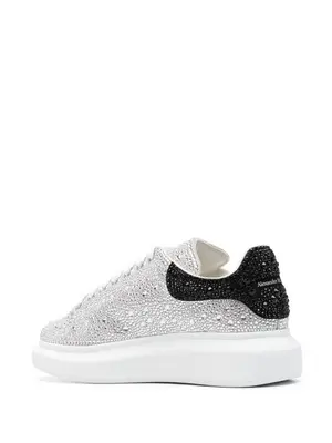 Alexander McQueen Oversized Crystal-embellished Sneakers - White