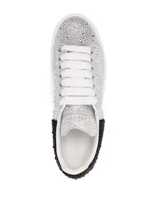 Alexander McQueen Oversized Crystal-embellished Sneakers - White
