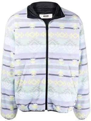 MSGM Zip-up Funnel Neck Jacket