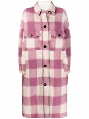 MARANT ÉTOILE Fontizi Check-pattern Single-breasted Coat