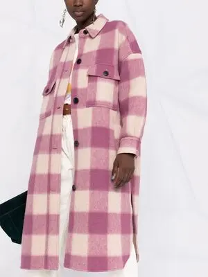 MARANT ÉTOILE Fontizi Check-pattern Single-breasted Coat