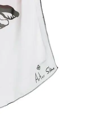 AMIR SLAMA Printed Beach Skirt - White