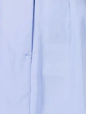 TEKLA Drawstring Poplin Pajama Bottoms - Blue