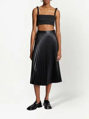Proenza Schouler White Label Faux-leather Pleated Skirt