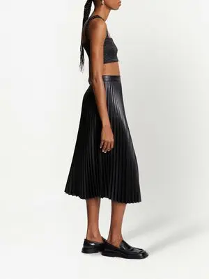 Proenza Schouler White Label Faux-leather Pleated Skirt