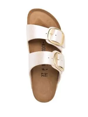 Birkenstock Gold Flat Sandals For Women