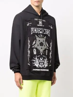 Vetements J'adore Hardcore Patchwork Hoodie
