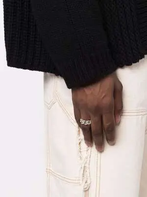 AMBUSH Pave-crystal Chain Ring