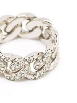 AMBUSH Pave-crystal Chain Ring