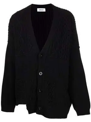AMBUSH Patchwork Knitted Cardigan - Black