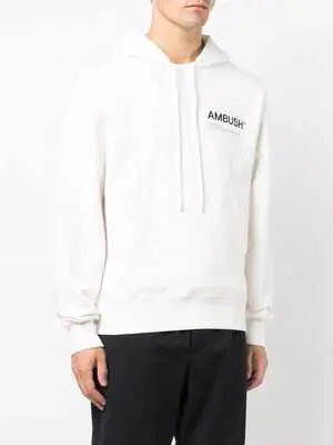 AMBUSH Logo-print Hoodie - White