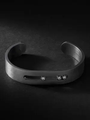 Messika Move Graphite Titanium Diamond Cuff